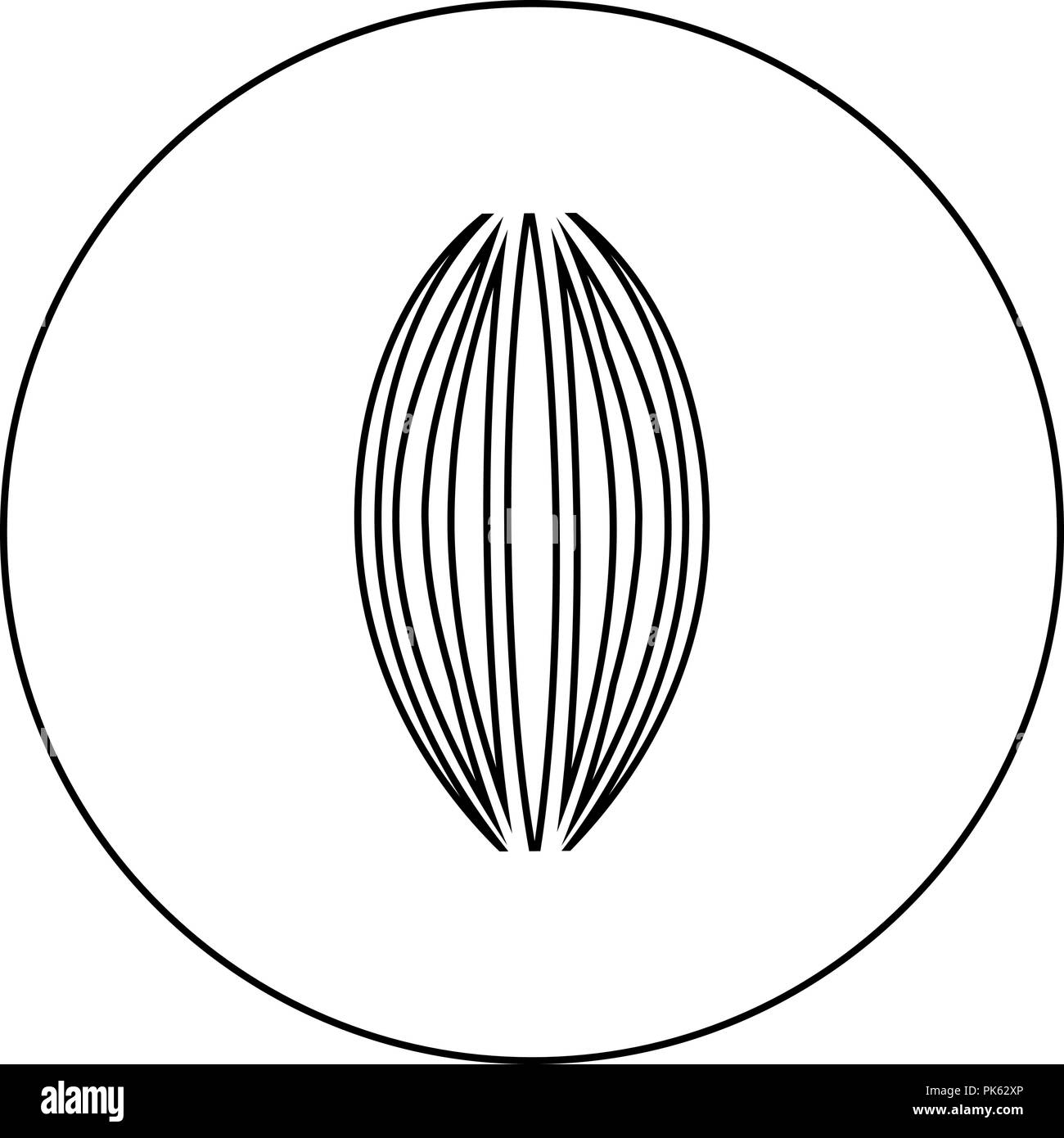 Muscle icon black color in round circle outline vector I Stock Vector ...