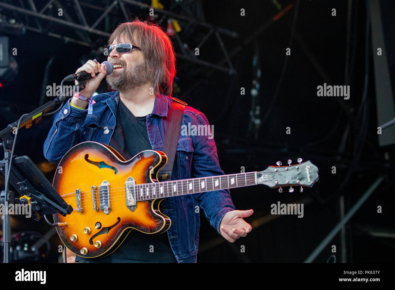 Lead singer Paul Draper and his band on day one of Festival Number 6 ...