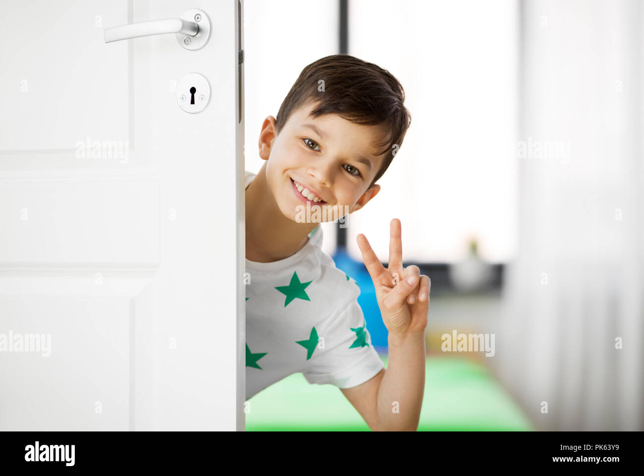 Child your door hi-res stock photography and images - Alamy