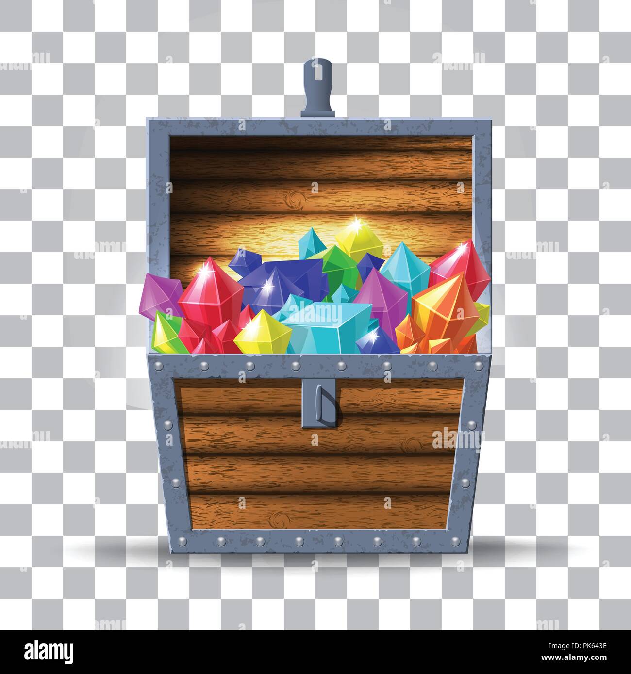 Vector Wooden Chest Stock Vector Image & Art - Alamy
