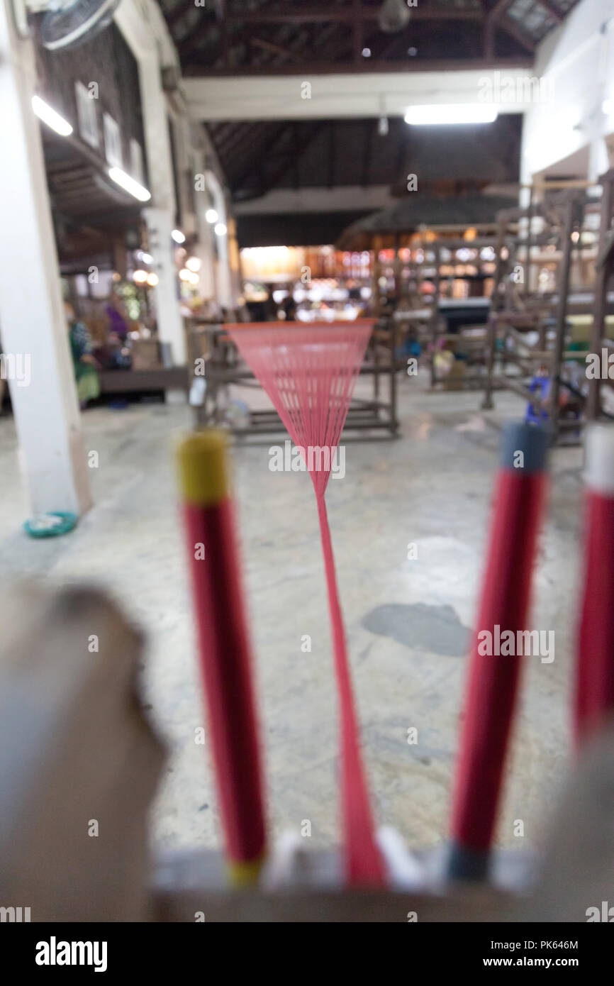 View of many silk wire stack in a Thailand factory Stock Photo - Alamy