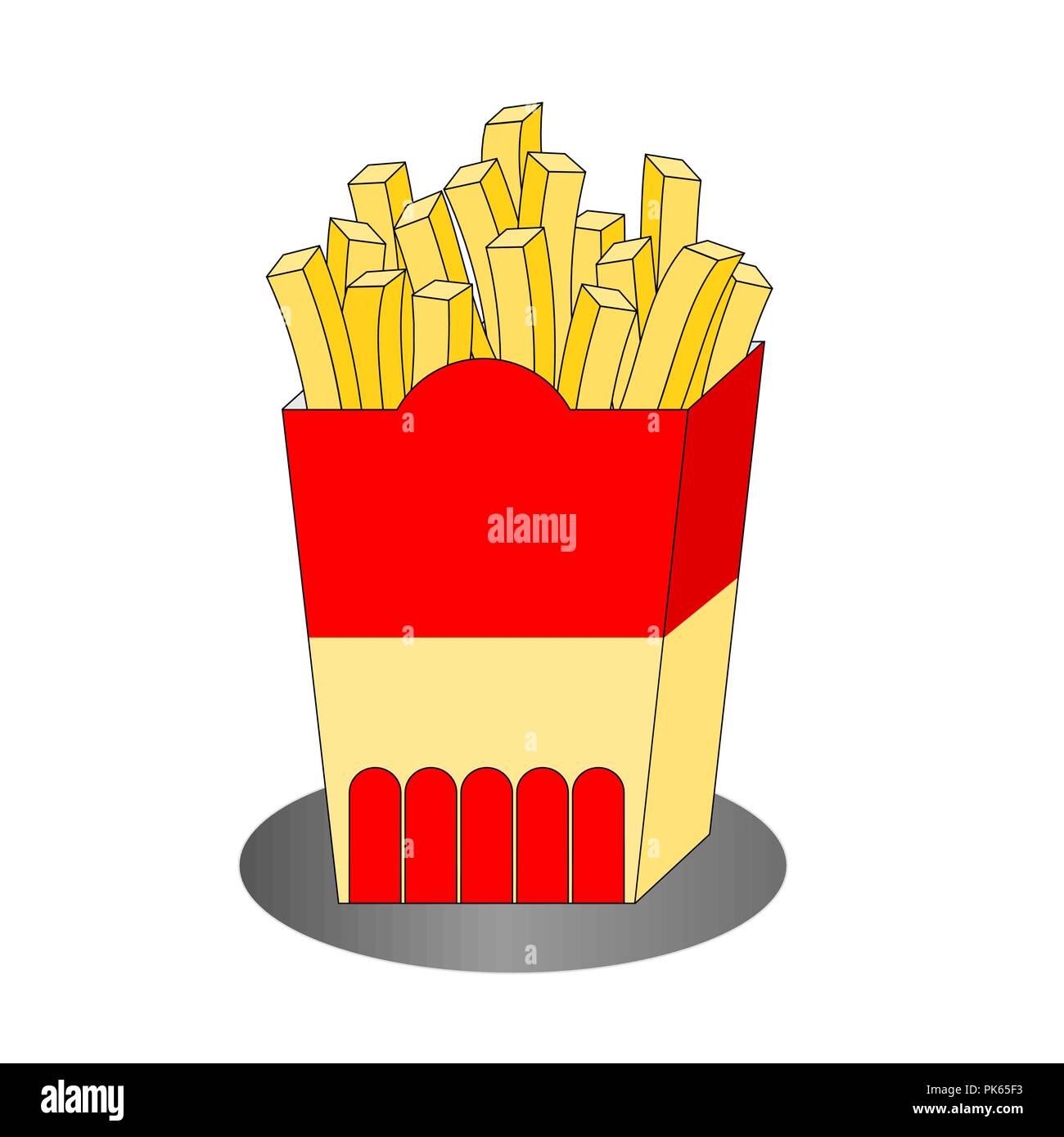 French fries snack box cartoon hi-res stock photography and images - Alamy