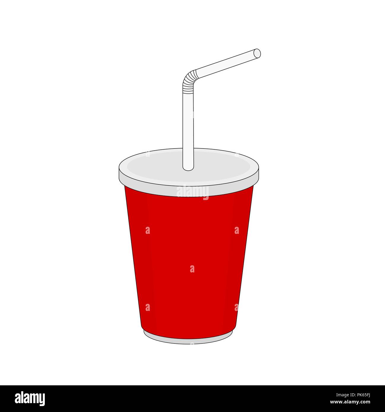 Isolated tasty fast food paper cup soft drink Stock Vector Image & Art ...