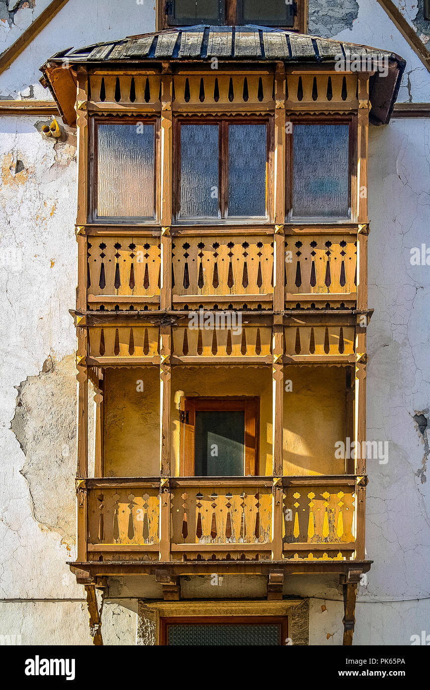 Italy Veneto Marmolada Arabba typical architecture Stock Photo - Alamy