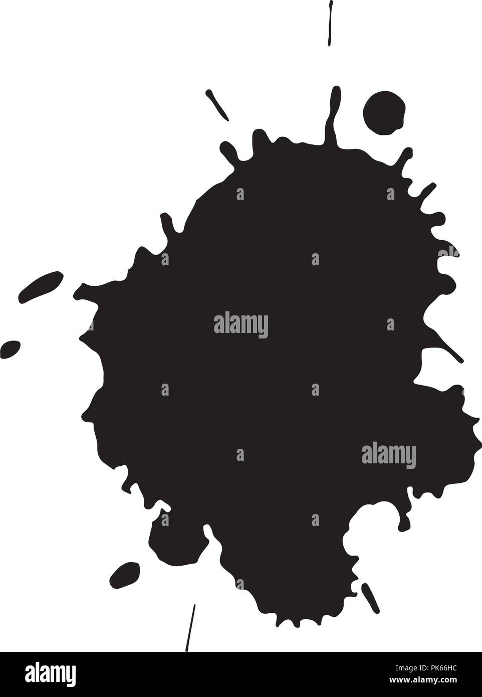 Black ink spots set, texture of paint spots Stock Vector Image & Art ...