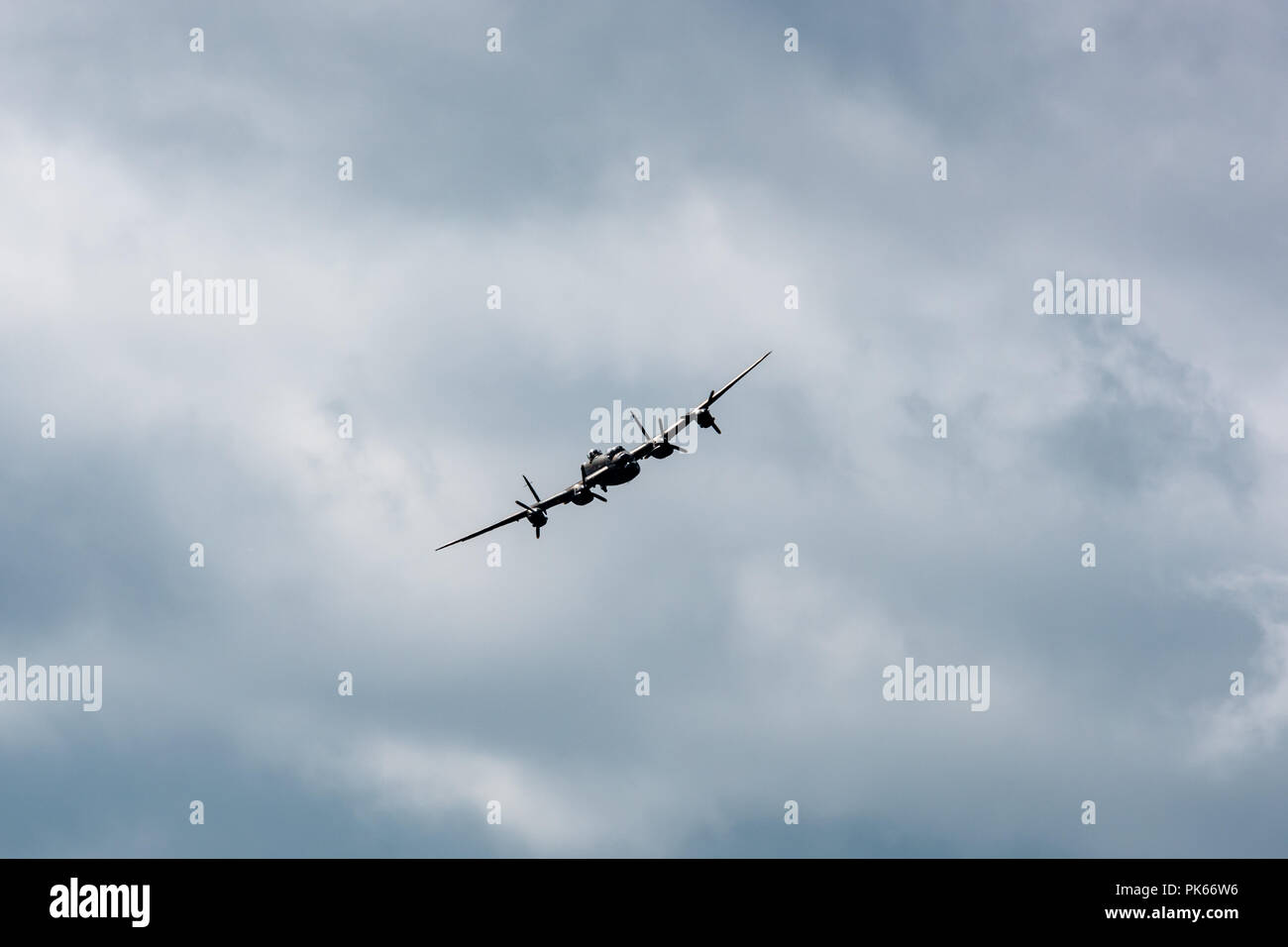 Avro Lancaster PA474 of the Battle of Britain Memorial Flight against a ...