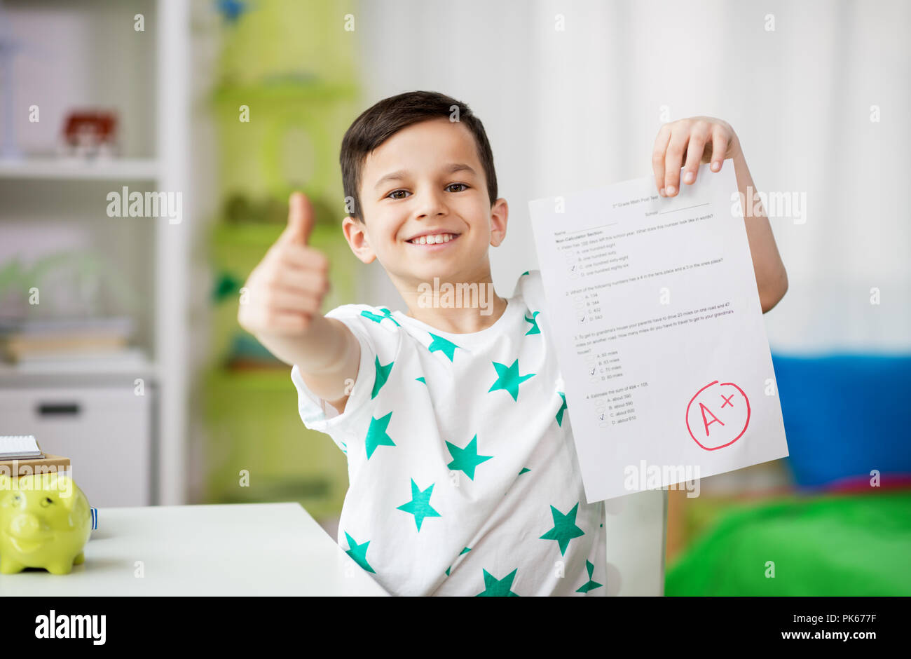 Happy Kids Taking A Test