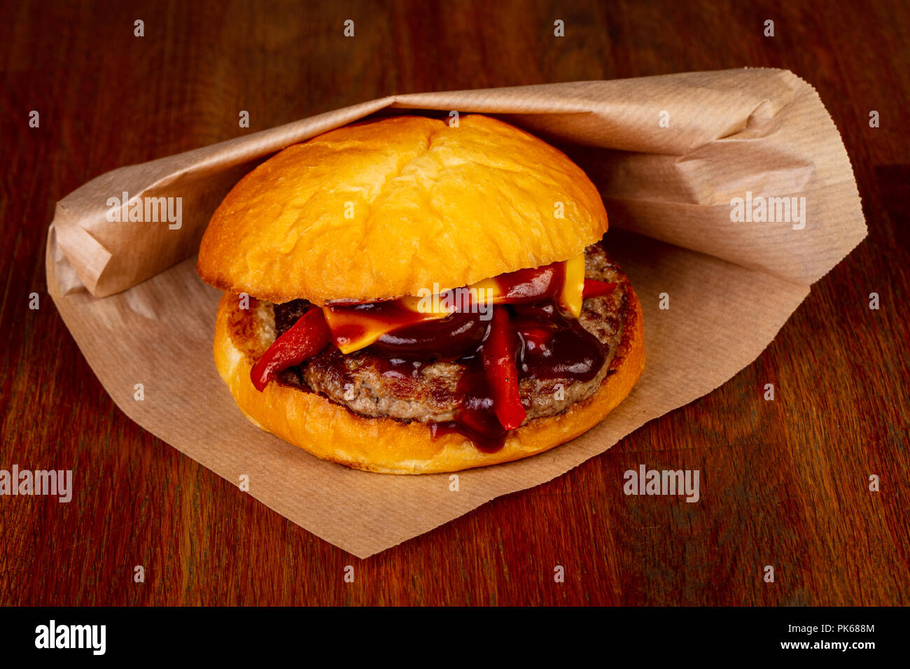 Homemade tasty burger with beef Stock Photo - Alamy