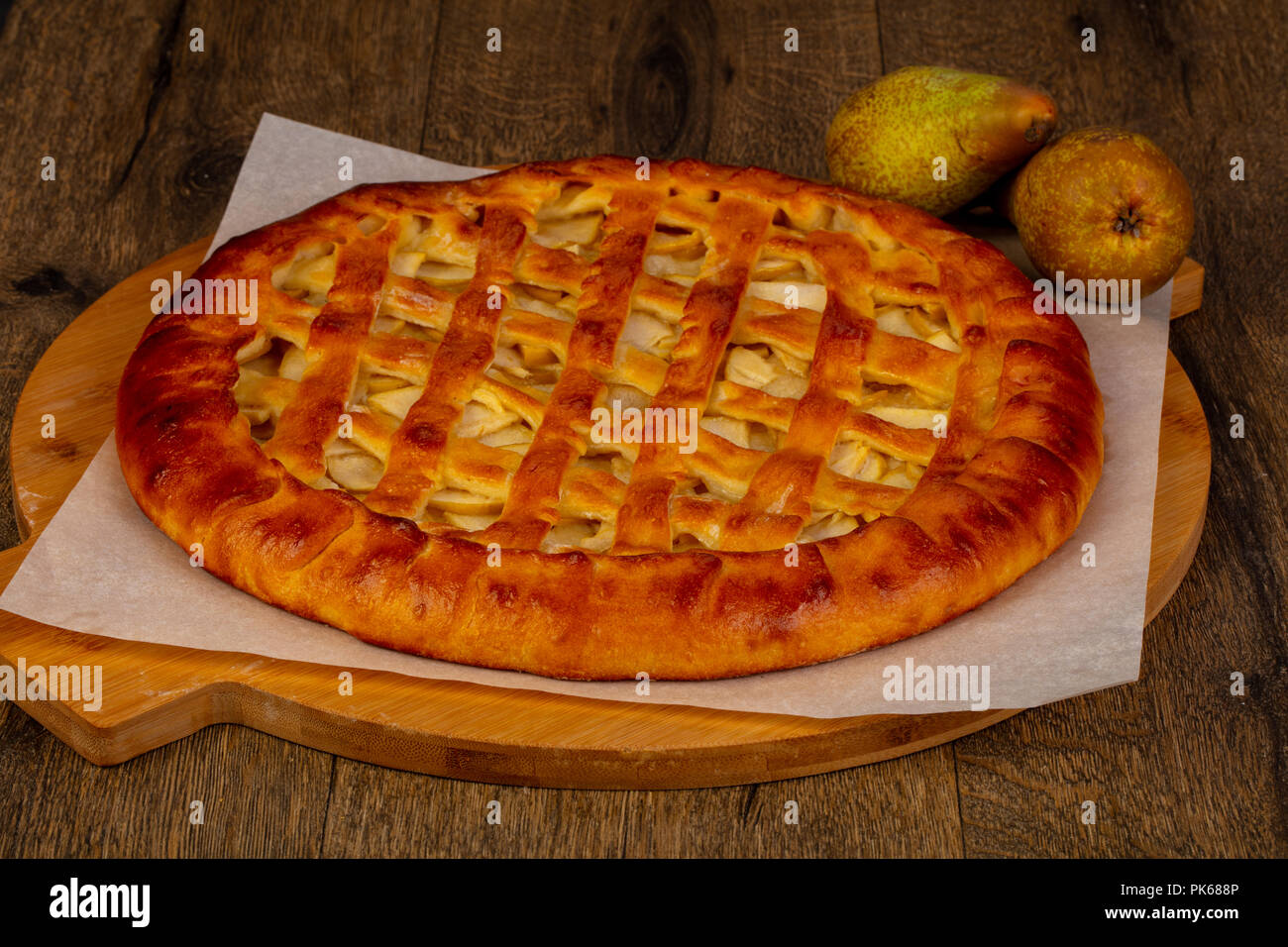 Homemade traditional tasty Ossetian pie Stock Photo - Alamy