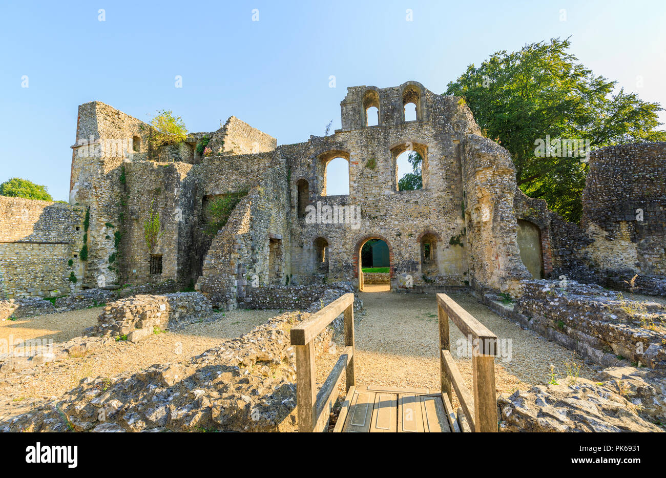 Ruins of ancient medieval Wolvesey Castle (Old Bishop's Palace) in ...