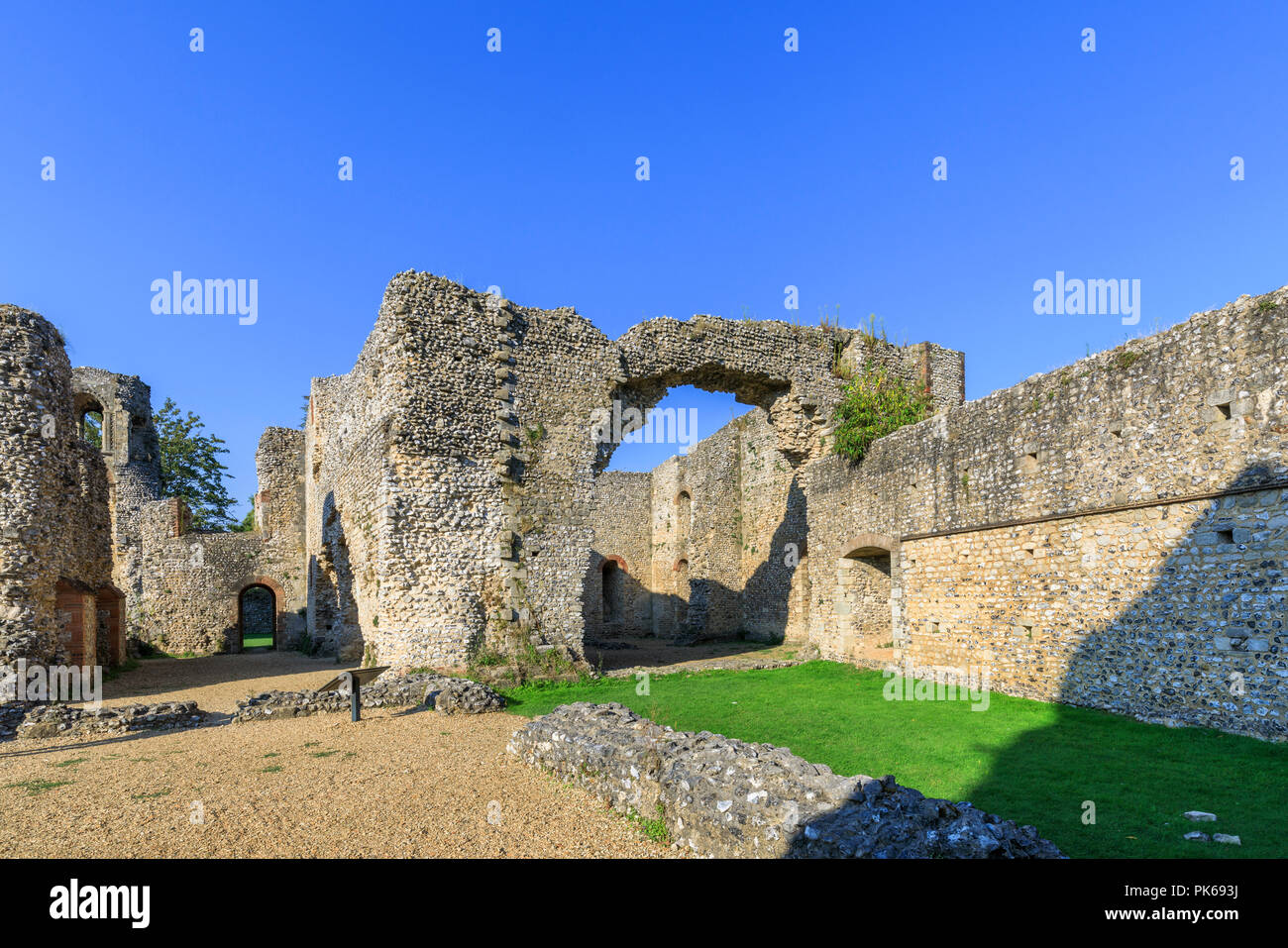 Ruins of ancient medieval Wolvesey Castle (Old Bishop's Palace) in ...