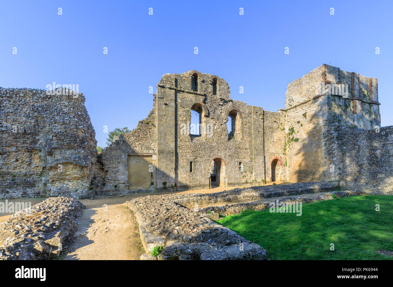 Ruins of ancient medieval Wolvesey Castle (Old Bishop's Palace) in ...