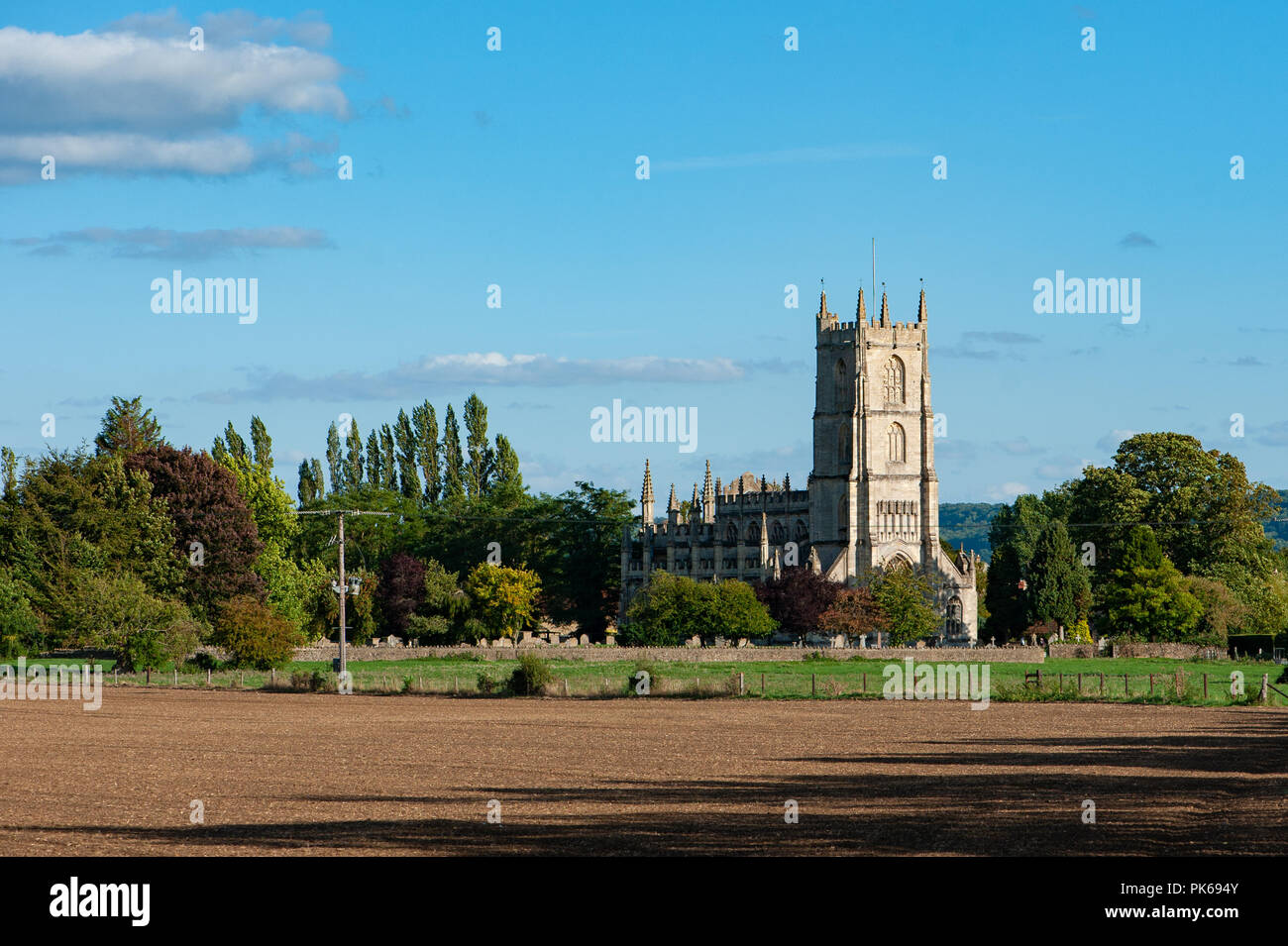 St Mary the Virgin Church, Steeple Ashton, Wiltshire, UK, across the ...