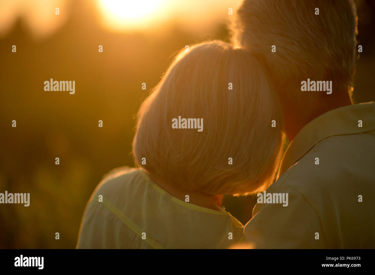 Back view lady hugging hi-res stock photography and images - Alamy