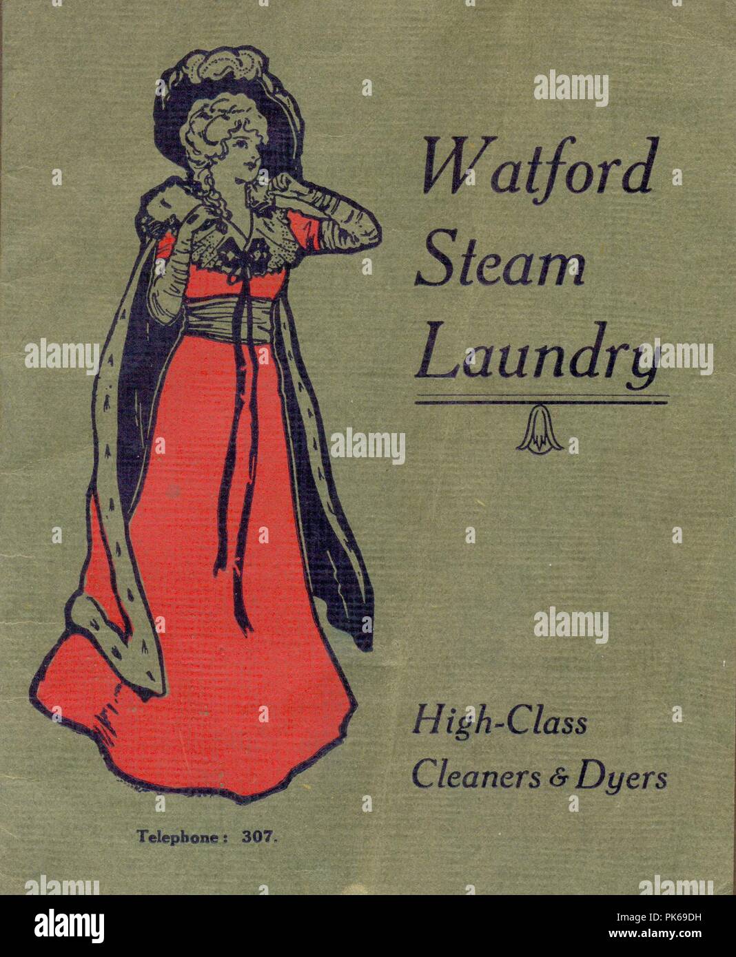 Price List for Watford Steam Laundry, High Class Cleaners & Dyers circa ...