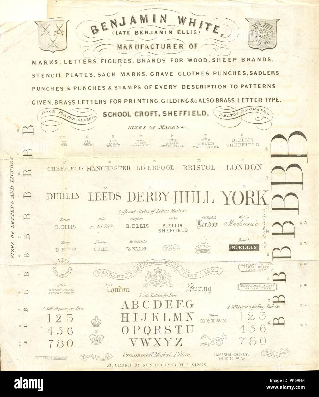 Metal letter punches hi-res stock photography and images - Alamy