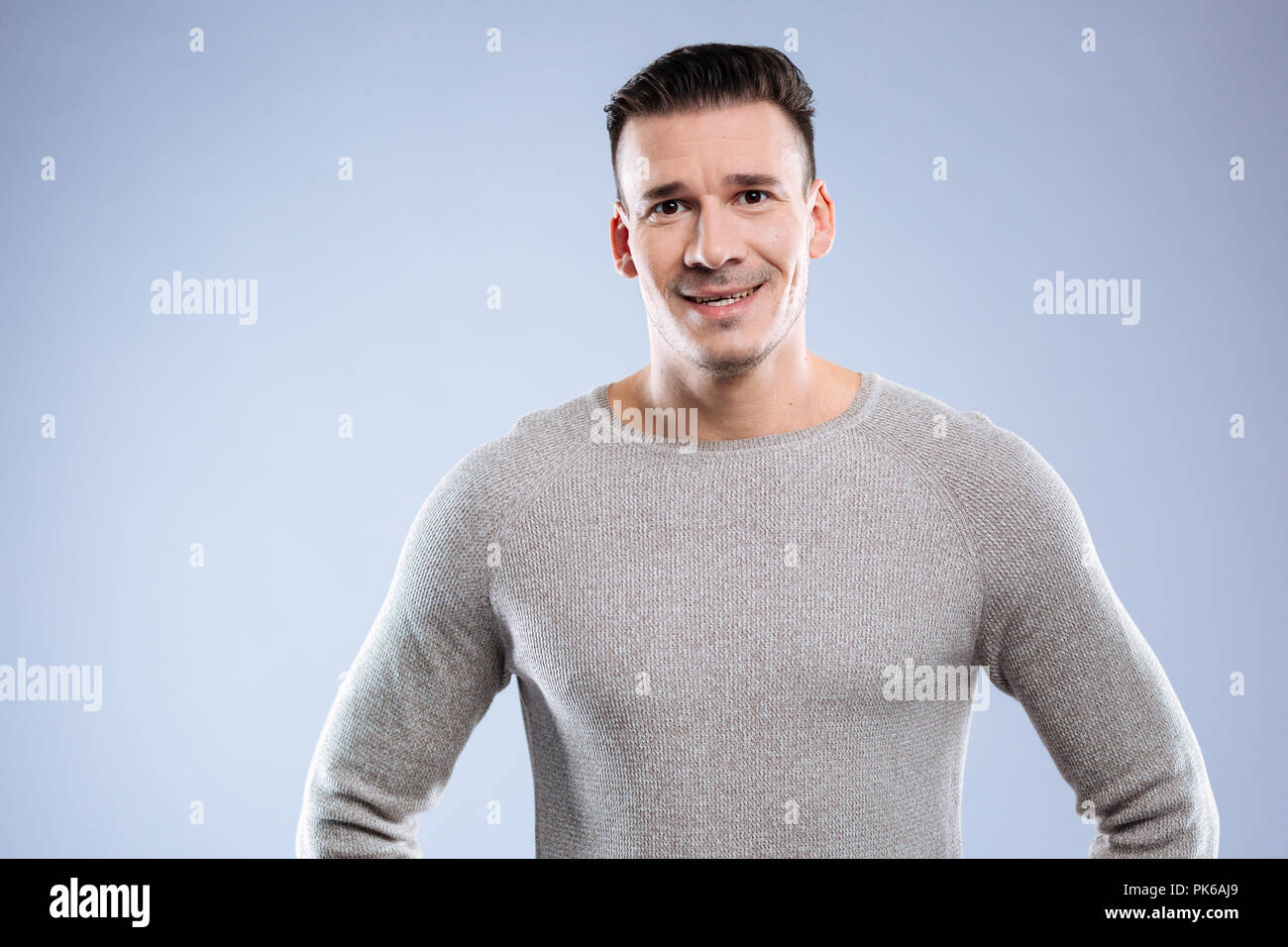 Delighted nice happy man hi-res stock photography and images - Alamy