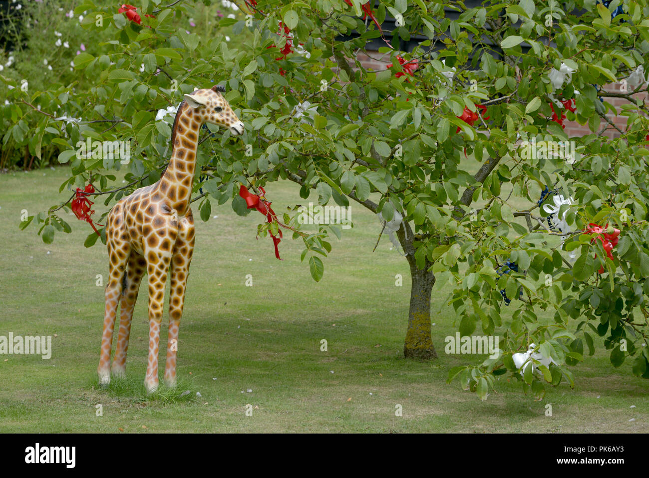 Garden zoo with model animals in Heybridge Basin near Maldon Essex ...