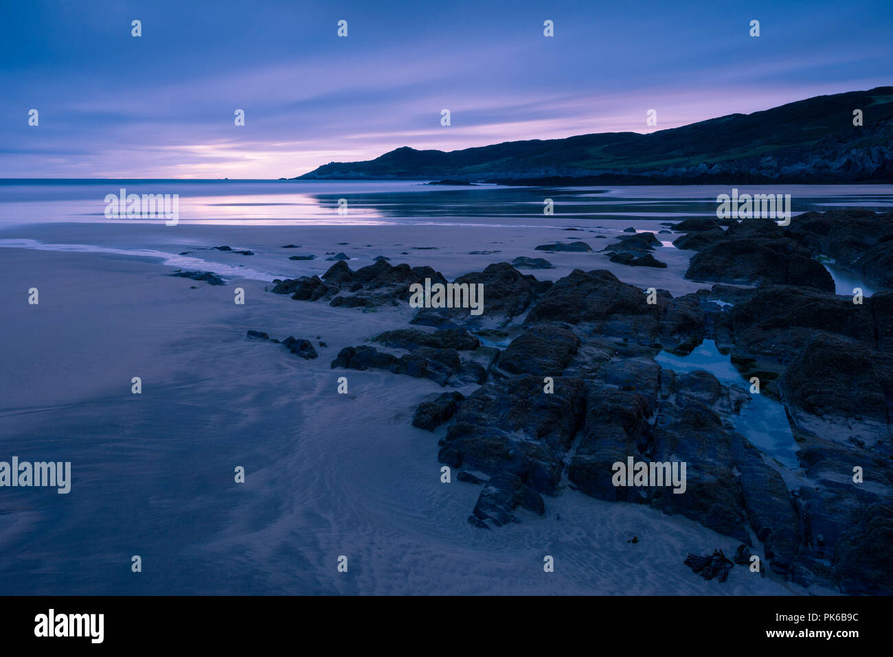 Combesgate Beach on the North Devon coast at Woolacombe, England Stock ...