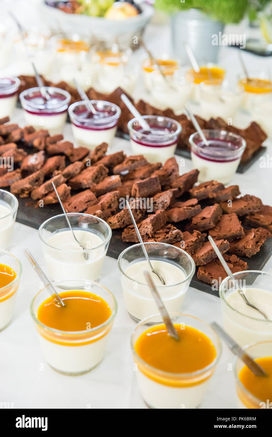 Sweet Desserts on Buffet Table at Corporate Event Stock Photo - Alamy