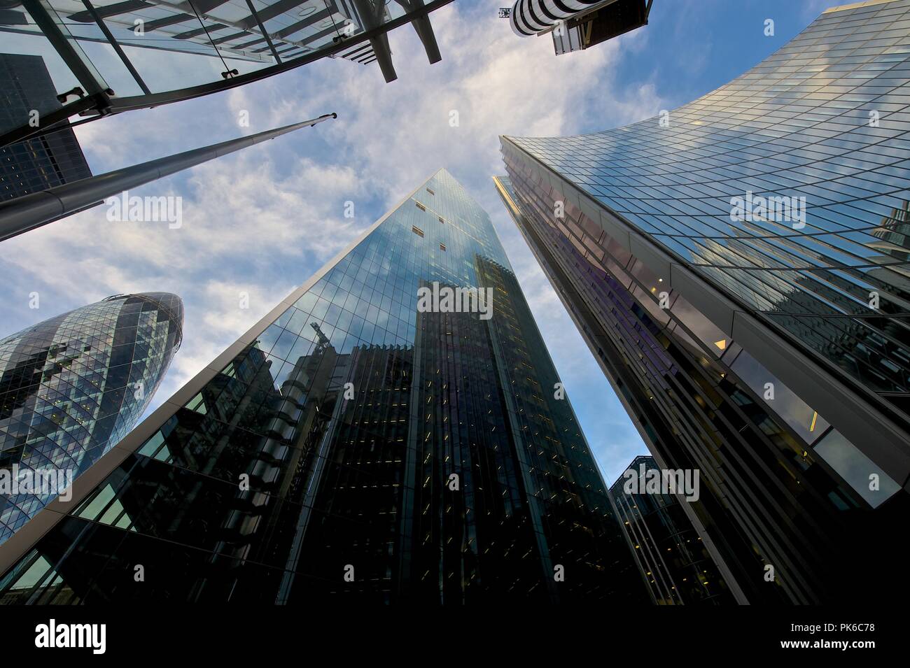 Looking up at London's sky scrapers Stock Photo - Alamy