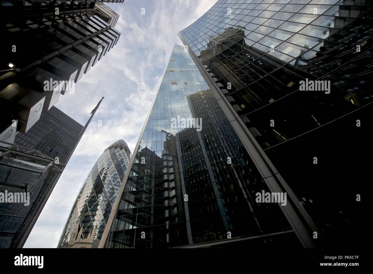 Looking up at London's sky scrapers Stock Photo - Alamy
