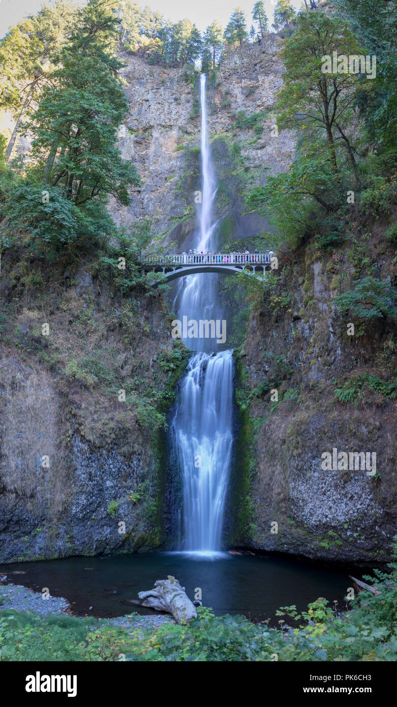 Multnomah Falls in the Columbia River Gorge near Portland Oregon Stock ...