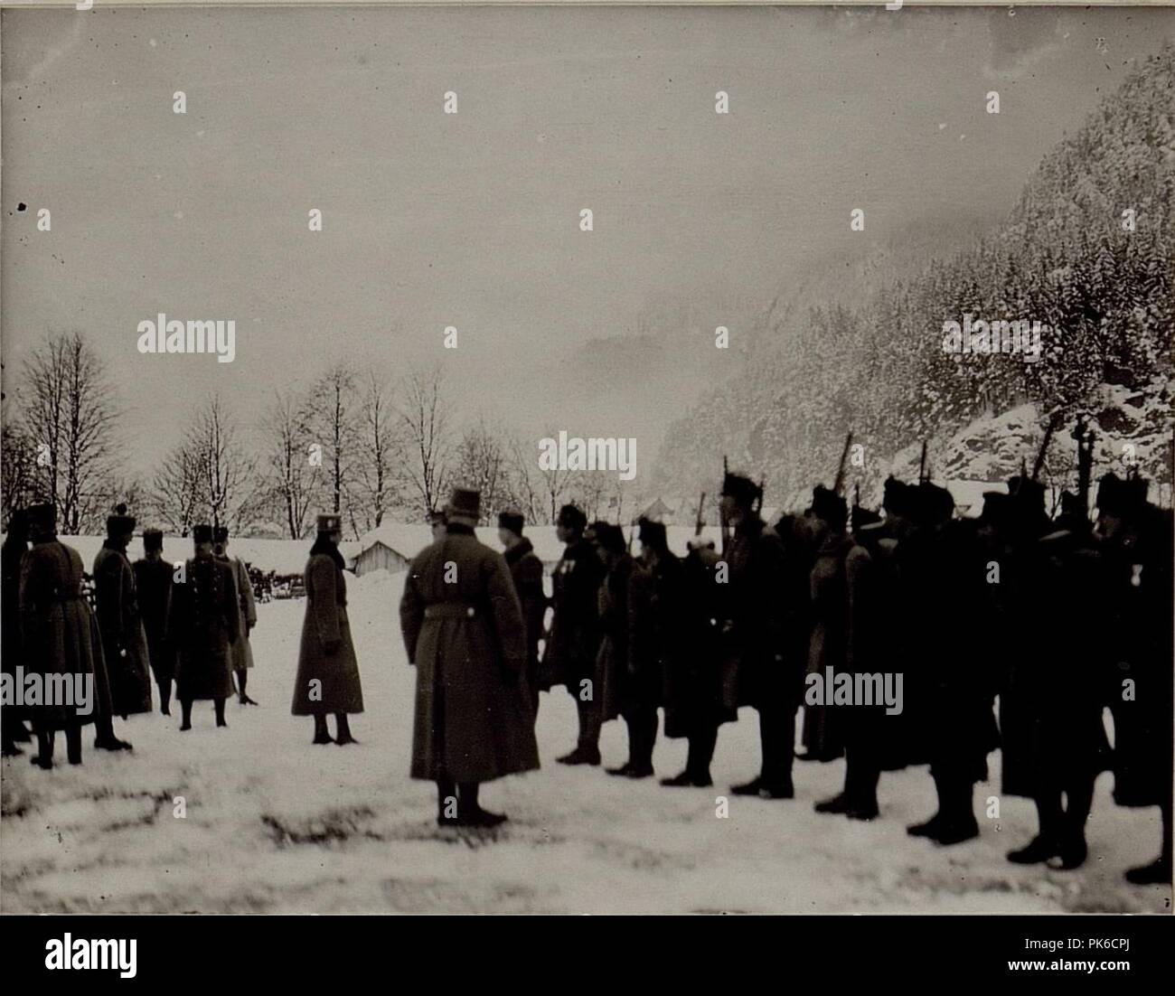 Besuch Sr.M.Kaiser Karl in Ober Drauburg.16.XII.16 Stock Photo - Alamy