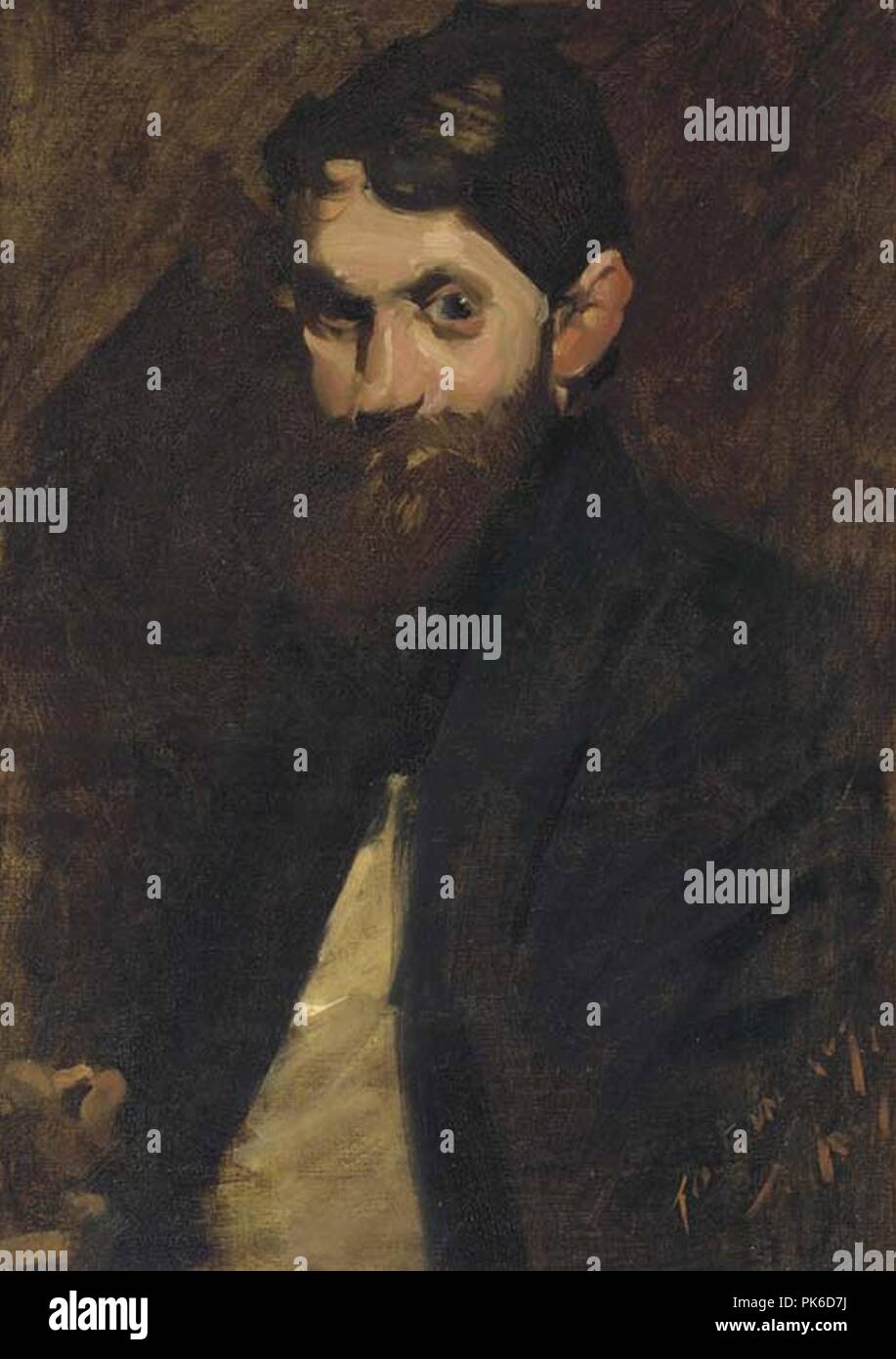 George Bellows - Portrait of August Lundberg No.2 (1907 Stock Photo - Alamy