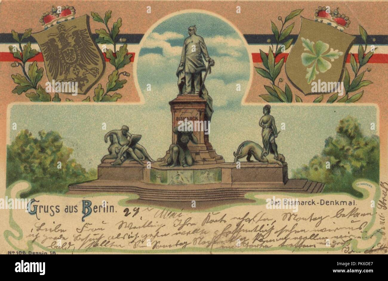 Berlin, Tiergarten, Bismarck-Nationaldenkmal, 1902a Stock Photo - Alamy