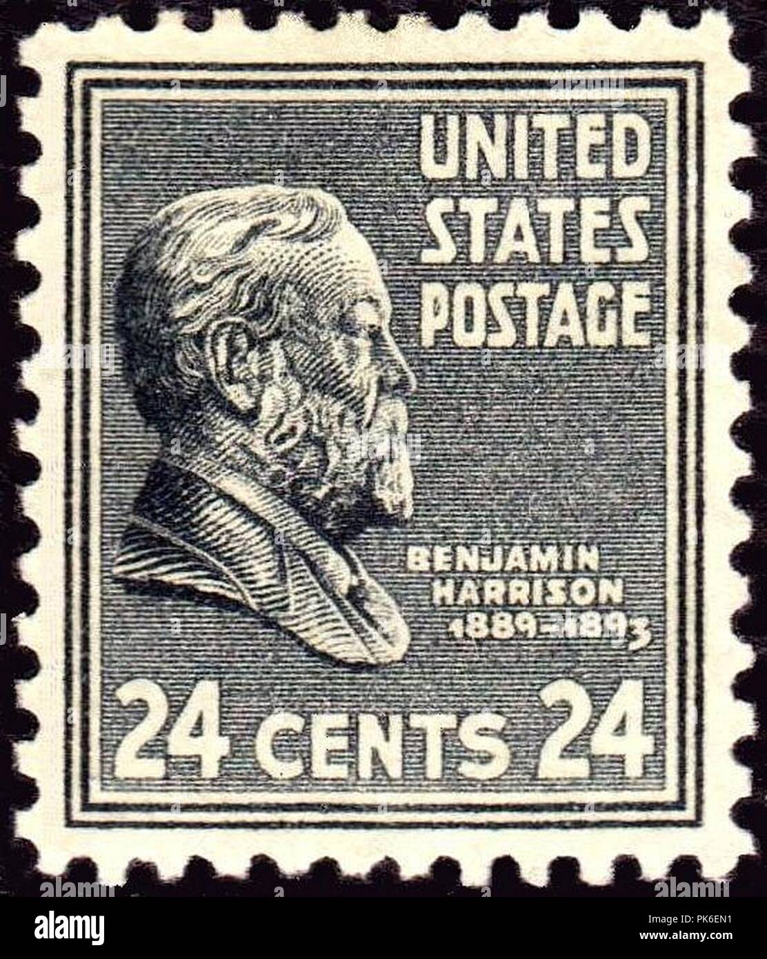 Benjamin Harrison 1938 Issue-24c Stock Photo - Alamy