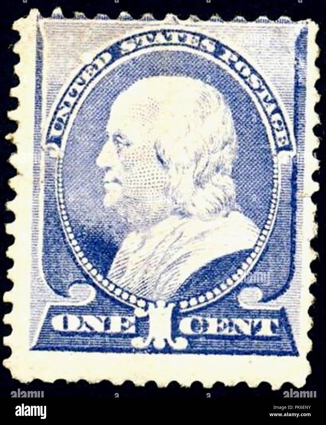 Benjamin Franklin 1887 Issue-1c Stock Photo - Alamy
