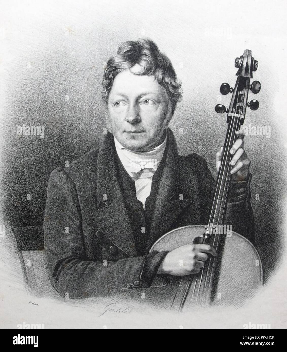 Bernhard Romberg, Angelo Gentili Stich nach Zeichnung von Franz Krüger ...