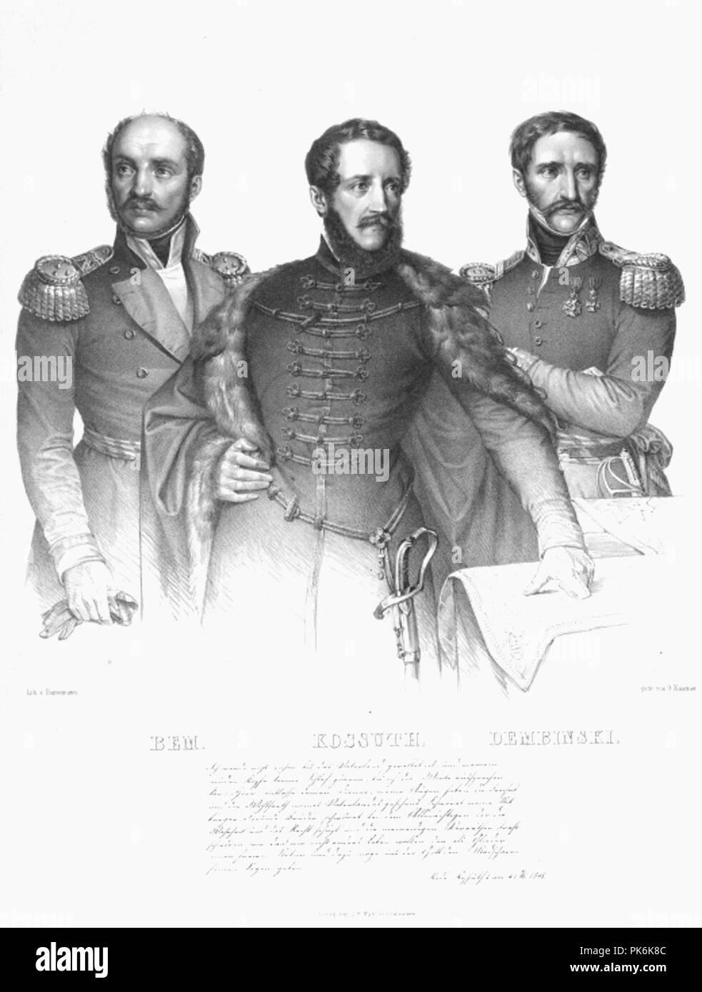 Bem - Kossuth - Dembinsky Stock Photo - Alamy