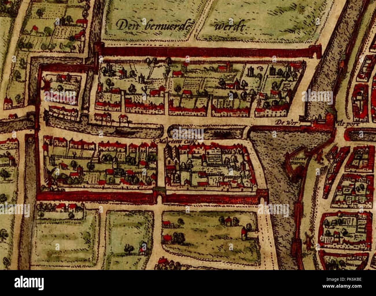 Bemuurde Weerd in 1572 map in Braun and Hogenberg book Civitates Orbis ...