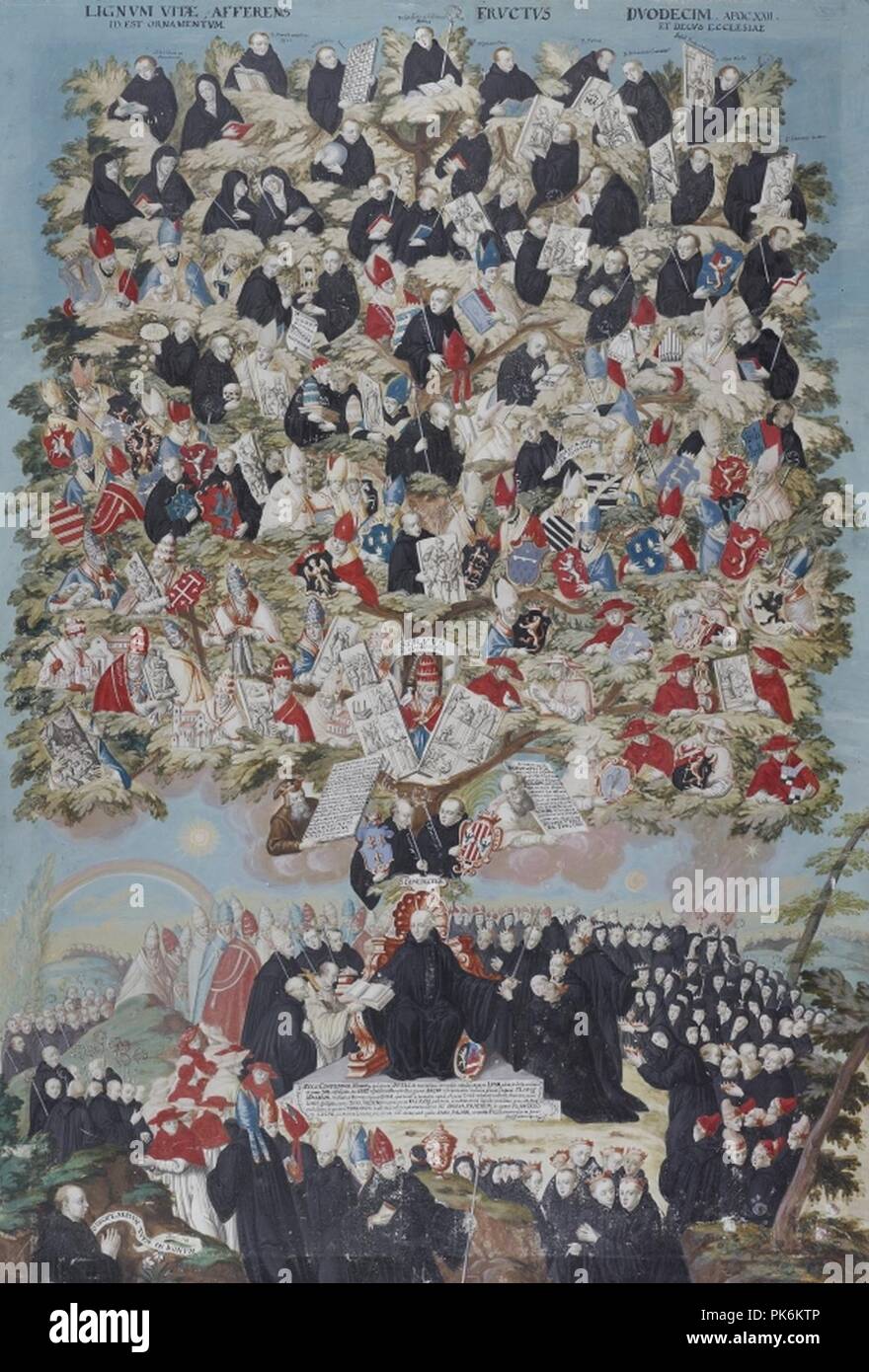 Benedictine Order Genealogical Tree 1721 Prechler Stock Photo - Alamy