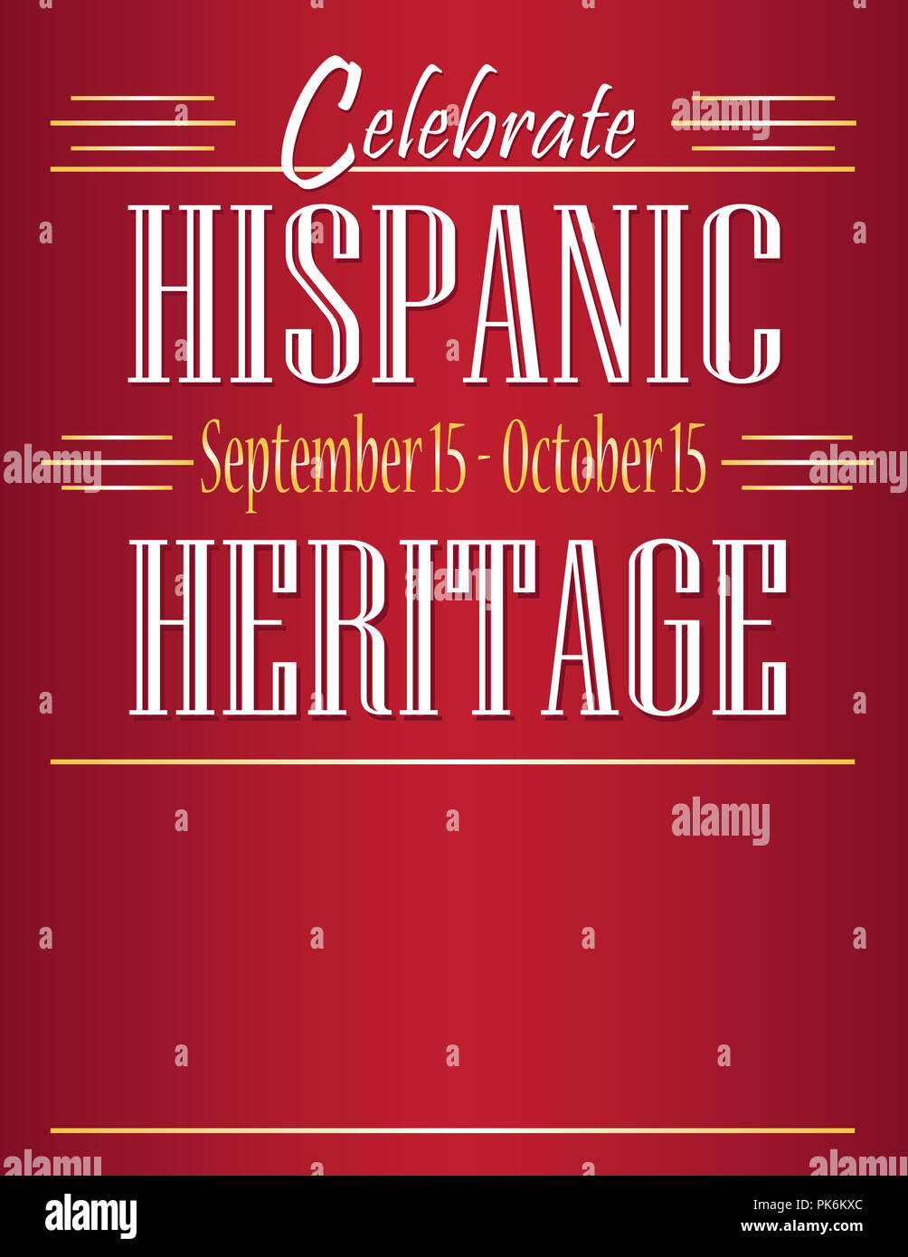 Hispanic Heritage Month September 15 - October 15 Stock Photo - Alamy