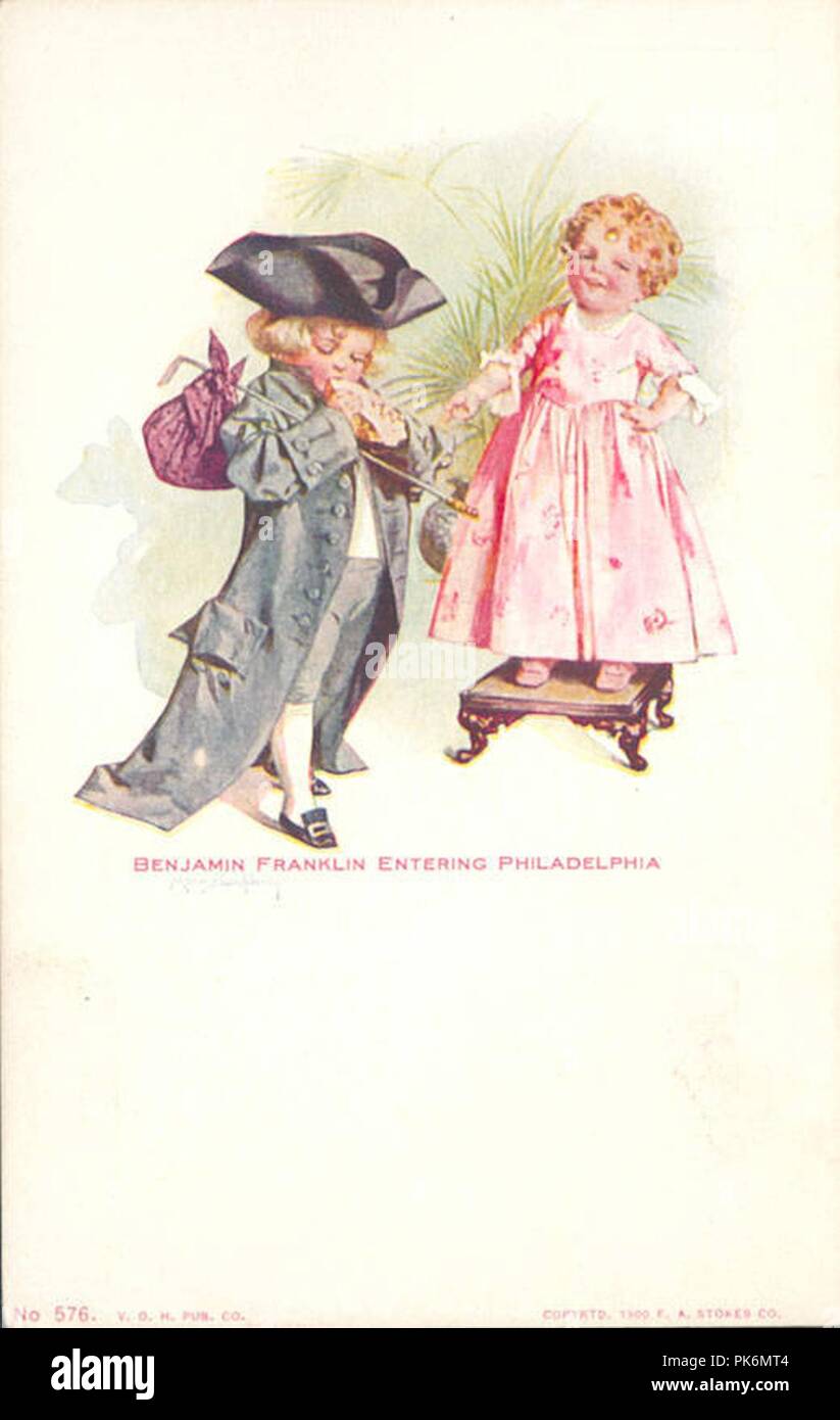 Benjamin Franklin Entering Philadelphia Stock Photo - Alamy