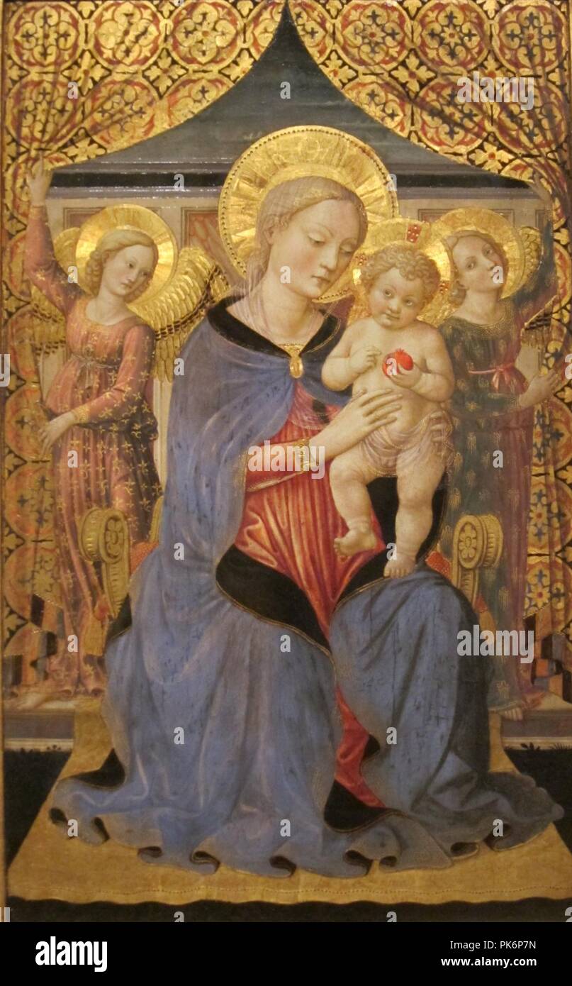 Benozzo Gozzoli, follower of - Madonna and Child with Angels, c. 1450 ...