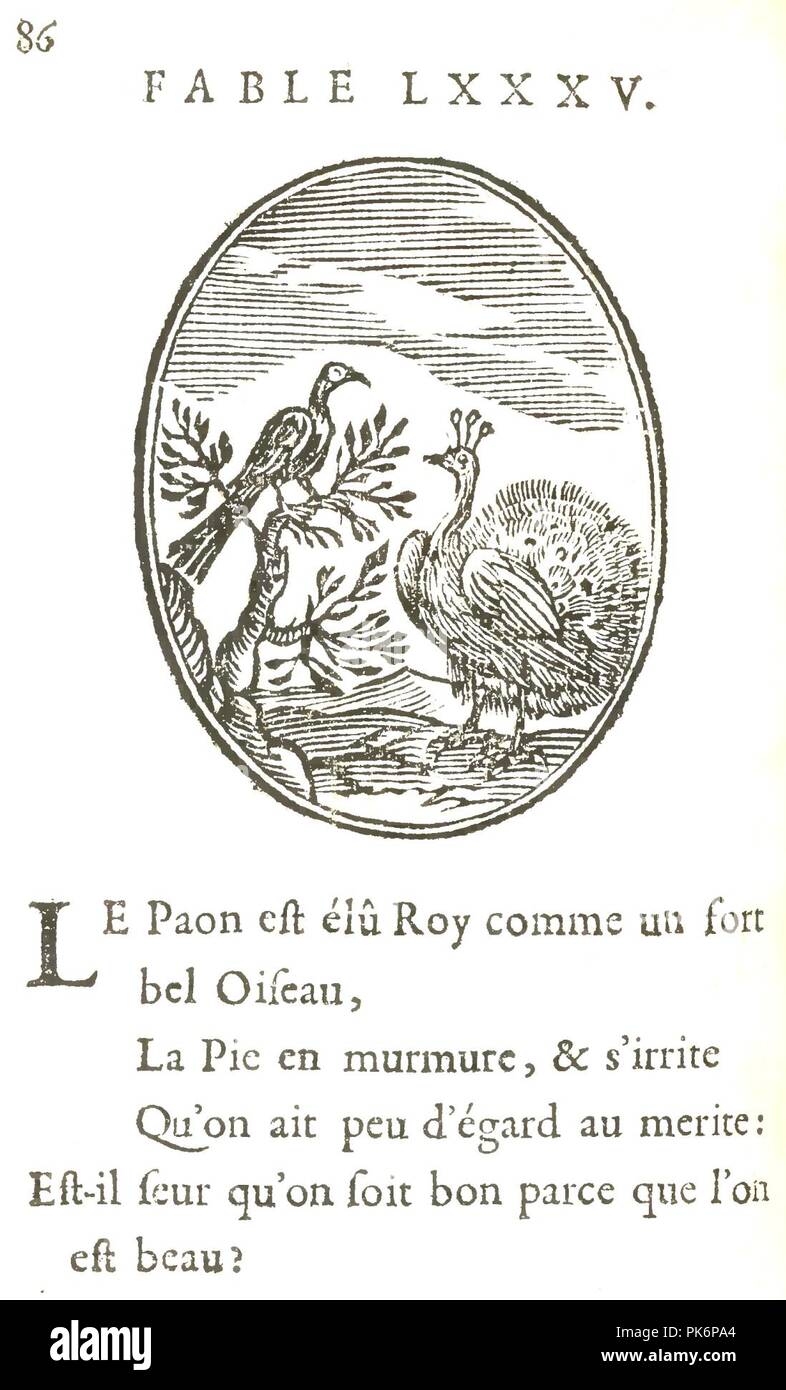 Benserade - Fables d‥99Ésope en quatrains, 1678-page98 Stock Photo - Alamy
