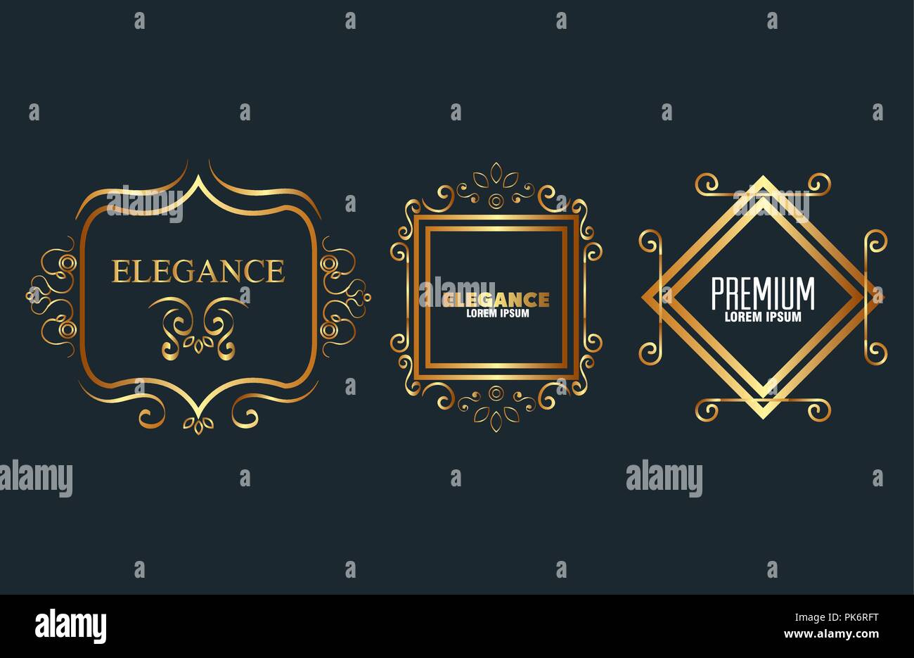 premium and elegance set frames Stock Vector Image & Art - Alamy
