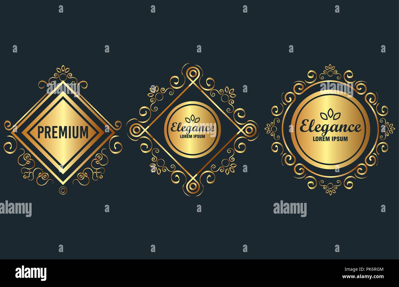 premium and elegance set frames Stock Vector Image & Art - Alamy