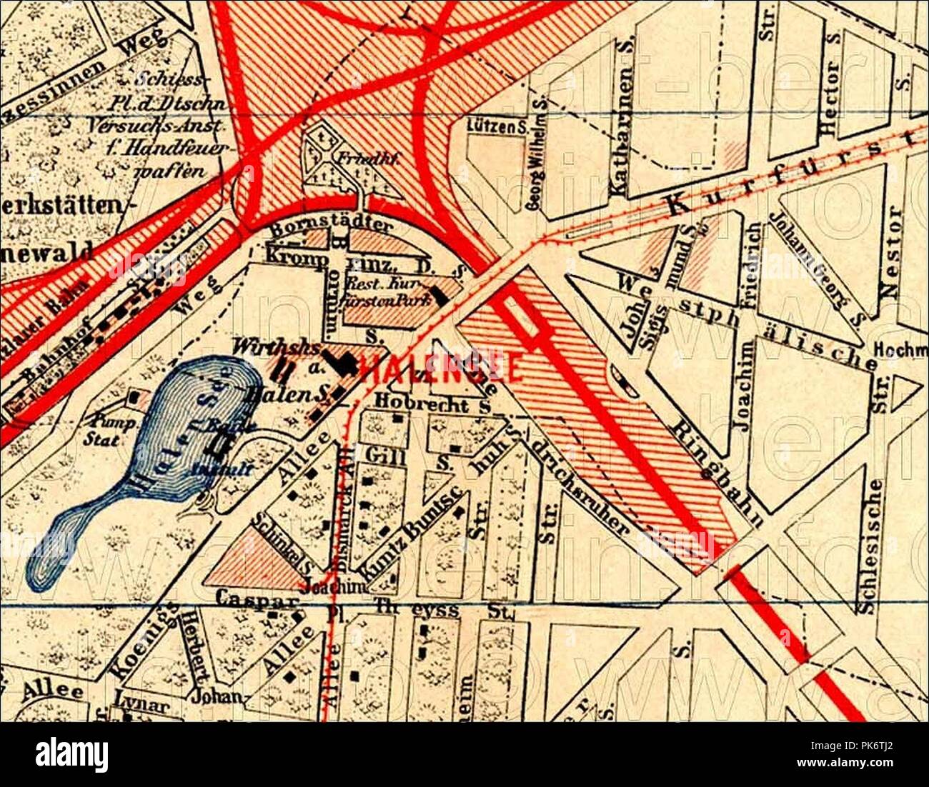 Berlin Halensee 1893 Stock Photo - Alamy