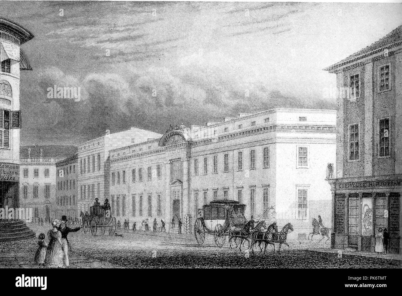 Berlin Königl Hauptbank Jägerstr um 1850 Stock Photo - Alamy