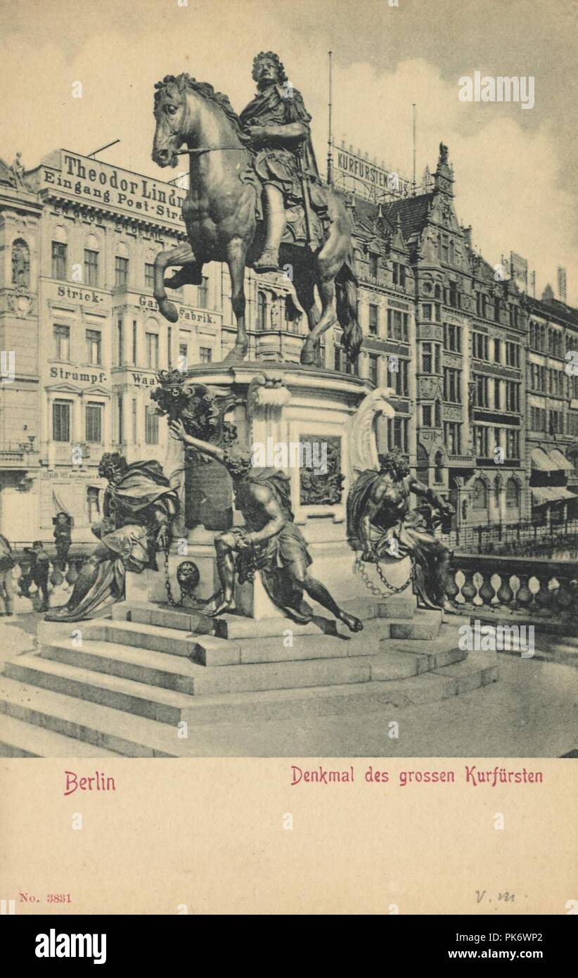 Berlin, Mitte, Berlin - Denkmal des Großen Kurfürsten Stock Photo - Alamy
