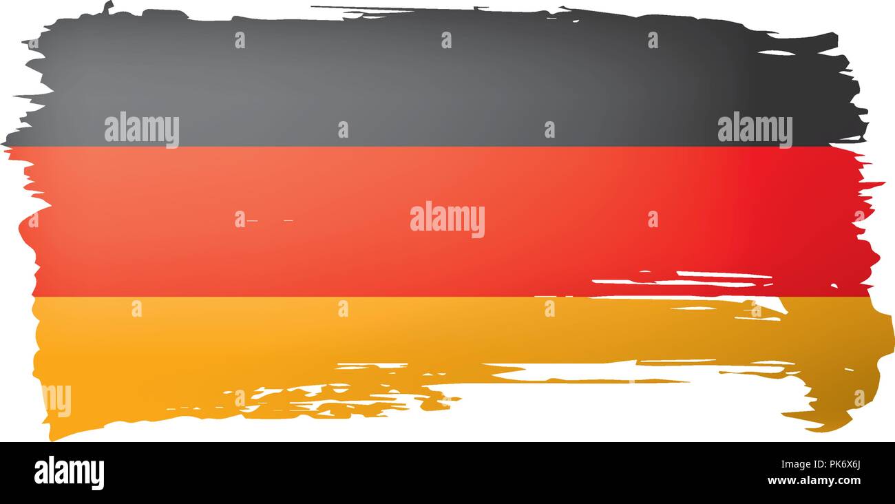 Germany flag, vector illustration on a white background Stock Vector ...