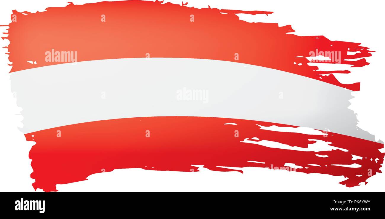 Austria flag, vector illustration on a white background Stock Vector ...