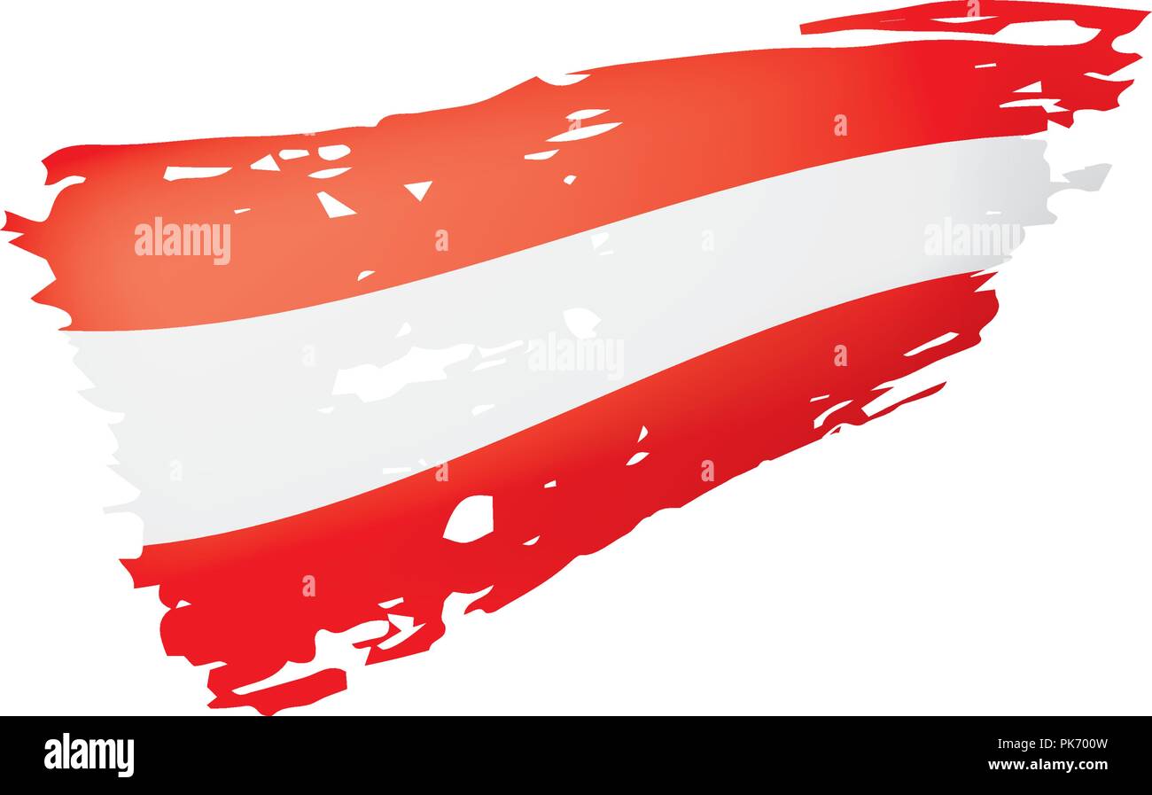 Austria flag, vector illustration on a white background Stock Vector ...