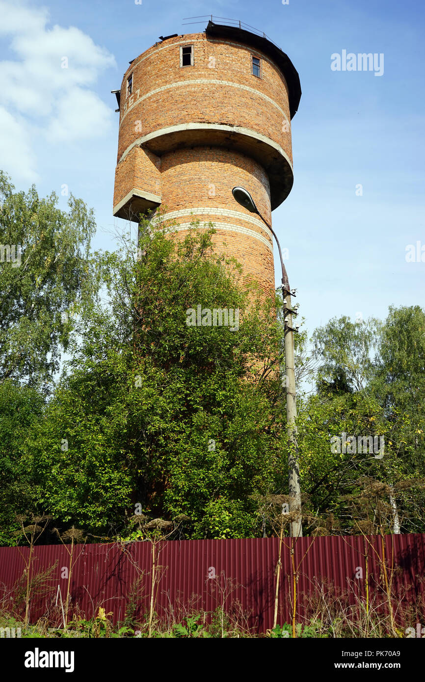 Brick water tower Stock Photo - Alamy