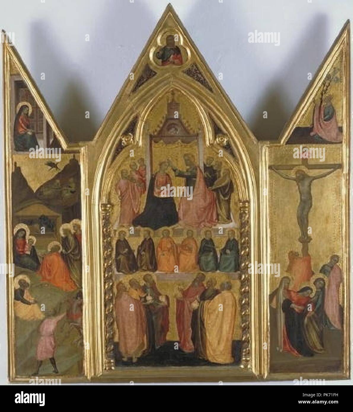 Bernardo Daddi Asi 1280 1348 Triptych S Korunovanim P Marie Stred